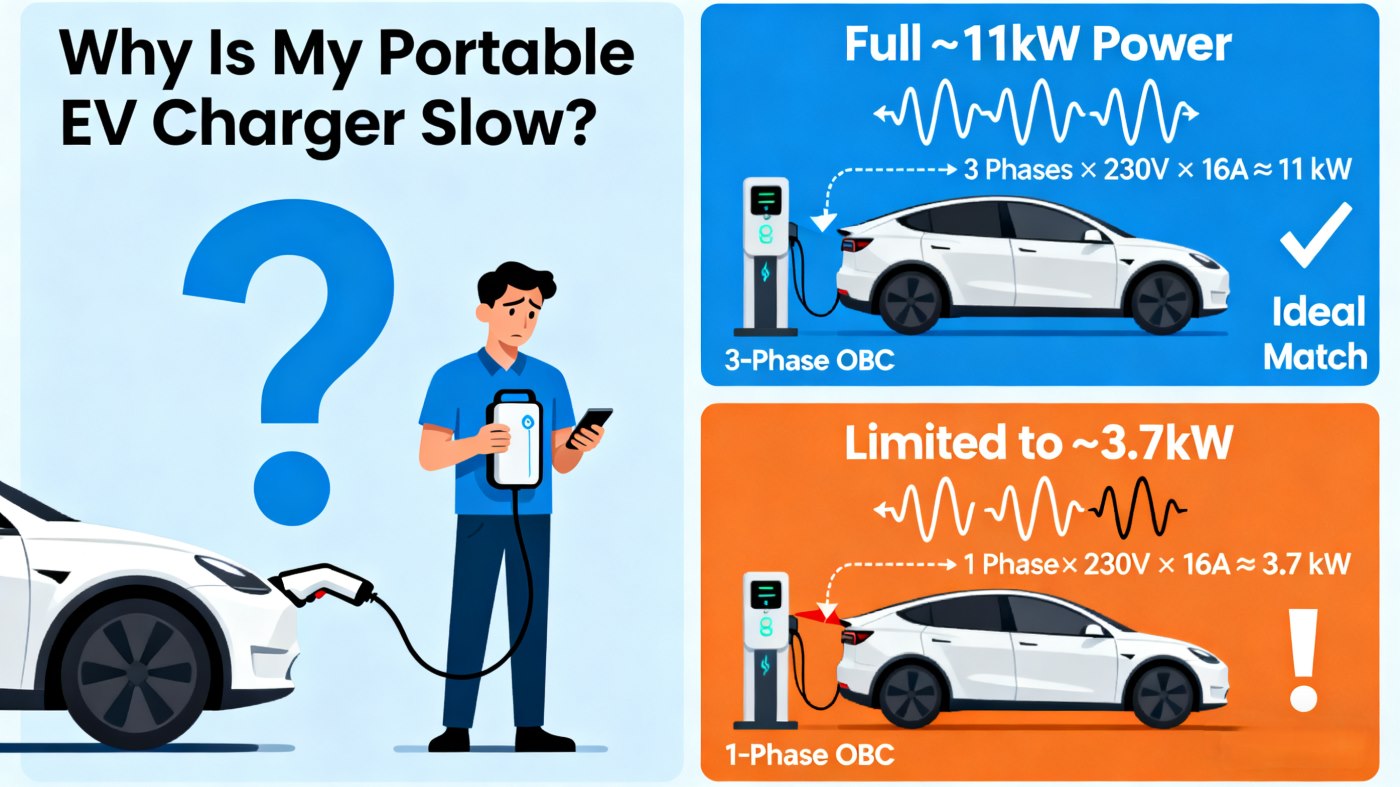Why Is My Portable EV Charger Slower Than Expected? - hongjutech